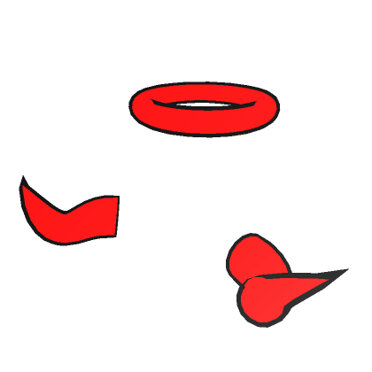 Red & Black Glowing Angel Devil Horn | Roblox Item - Rolimon's