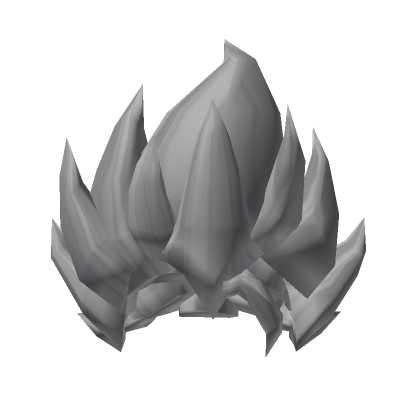 Gray Spiky Anime Hair Sharp Forehead Strand Grey | Roblox Item - Rolimon's