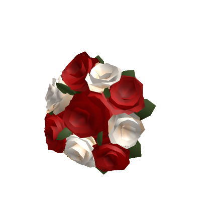 Holdable White and Red Valentines Flower Bouquet | Roblox Item - Rolimon's
