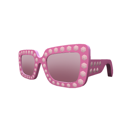 Rhinestone Studded Square Shades - Pink | Roblox Item - Rolimon's