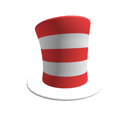 Red & White Stripe Top Hat | Roblox Item - Rolimon's