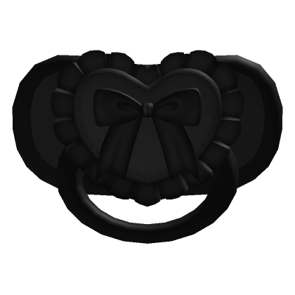 ୨୧ Dark Heart Ribbon Pacifier ♡ | Roblox Item - Rolimon's