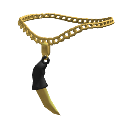 Bling Knife Chain Necklace (Gold) | Roblox Item - Rolimon's