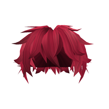 Vibrant Red Messy Bedhead Hairstyle | Roblox Item - Rolimon's