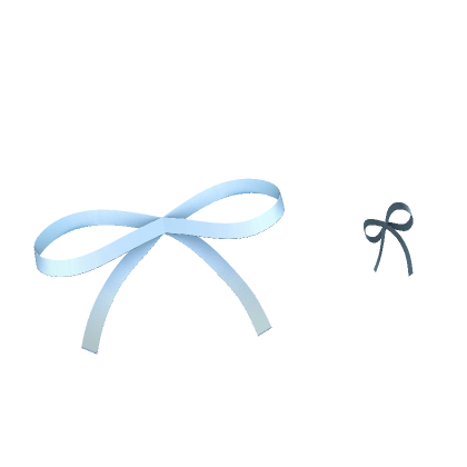 Cute Double Ribbons in Blue | Roblox Item - Rolimon's