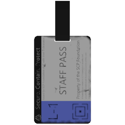 SCP Level 1 Keycard | Roblox Item - Rolimon's