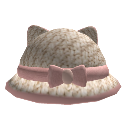 🎀Knitted Ribbon Cat :3 Hat | Roblox Item - Rolimon's