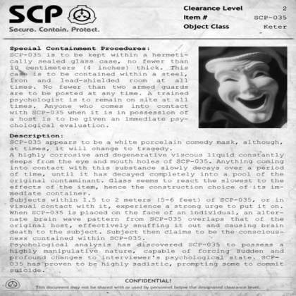 SCP-035 Document