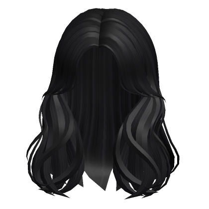 Layered Curtain Bangs in Black | Roblox Item - Rolimon's