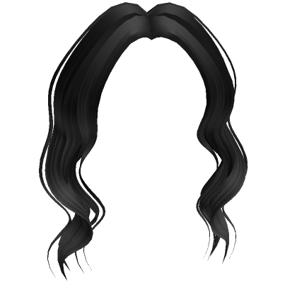 Bangs rizados en negro - Roblox