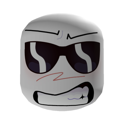 Mad Cool Guy’s Smirk Face [Institutional White] | Roblox Item - Rolimon's