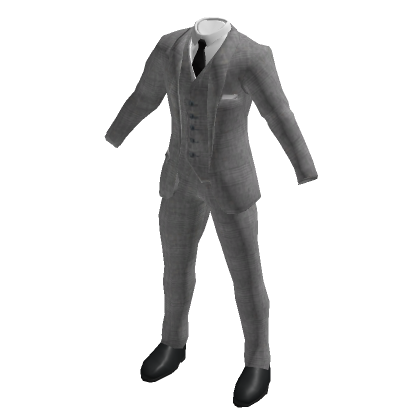 Grey Black Tie Bulky Suit | Roblox Item - Rolimon's