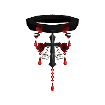 Red Skull Cross Necklace | Roblox Item - Rolimon's