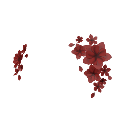 Diosa floral roja cabeza de flor asimétrica - Roblox