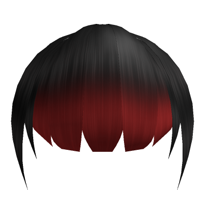 Black Scene Hair Eye Covering Bangs Red Fade | Roblox Item - Rolimon's