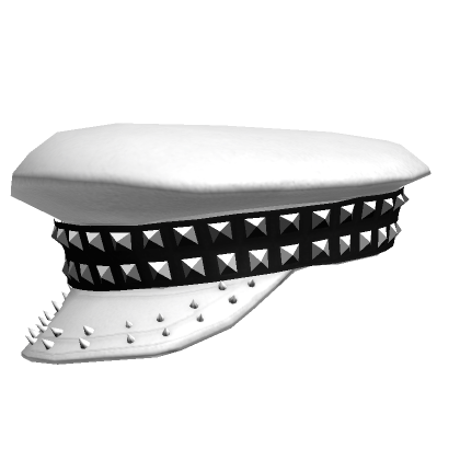 White Tilted Commander Cap | Roblox Item - Rolimon's