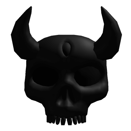 Black Three Eyes Horned Skull | Roblox Item - Rolimon's