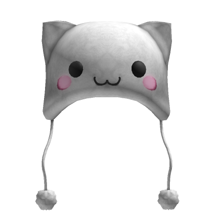 Cute Fluffy White Cat Beanie | Roblox Item - Rolimon's
