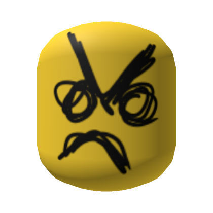Scribbly Angry Face (Noob Yellow) | Roblox Item - Rolimon's