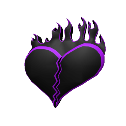 Purple 𝐛𝐫𝐨𝐤𝐞𝐧 𝐡𝐞𝐚𝐫𝐭 𝐟𝐥𝐚𝐦𝐞 | Roblox Item - Rolimon's