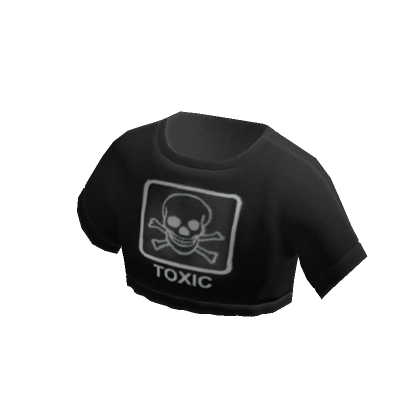 ☠️ Cropped Toxic Black Skull Grunge T Shirt | Roblox Item - Rolimon's