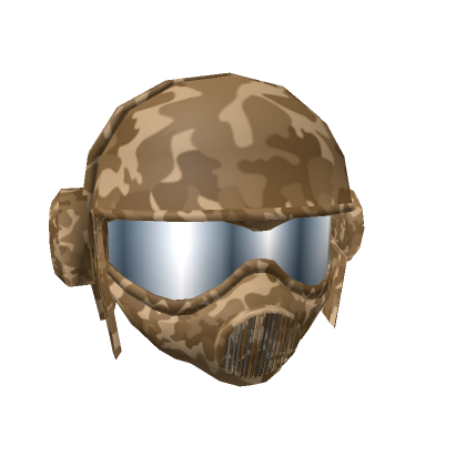 Ventilation Military Desert Camo Brown Army Helmet | Roblox Item ...