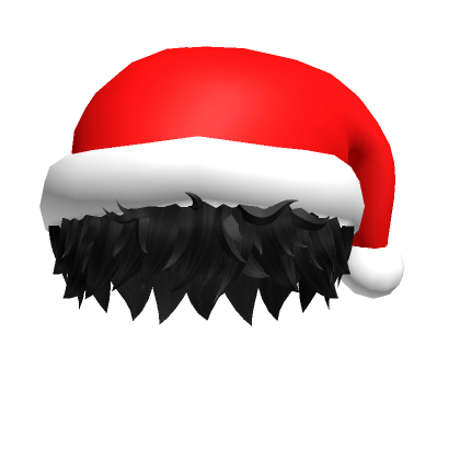 Black Messy Christmas Hair / Santa Hat | Roblox Item - Rolimon's