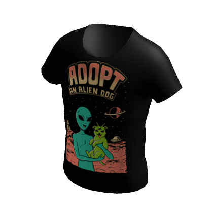 Threadless Adopt an alien dog T-Shirt | Roblox Item - Rolimon's