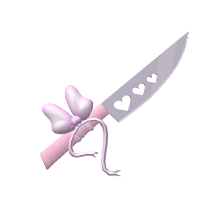 Pink Knife with Bow and Hearts (FACE) | Roblox Item - Rolimon's