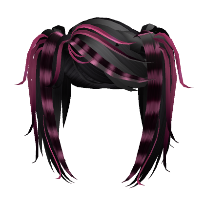 Pink Scene Raccoon With Pigtails Hair | Roblox Item - Rolimon's