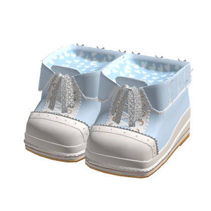 🍀Cute Lace Sneaker Shoes (Blue) | Roblox Item - Rolimon's