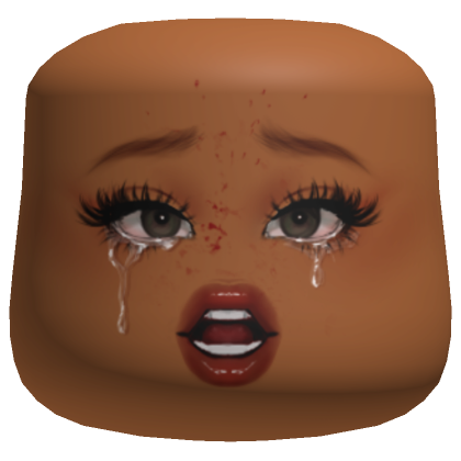 Screaming Horror Movie Cheeks Head Brown Skin Tone | Roblox Item ...