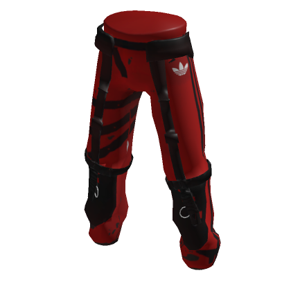 adidas Red on Black High Contrast Baggy Trousers | Roblox Item - Rolimon's