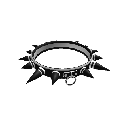 [1.0] Black and White Spiky Collar | Roblox Item - Rolimon's