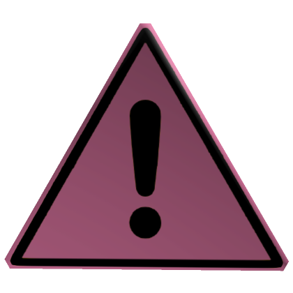 Pink ALERT! Warning Sign | Roblox Item - Rolimon's
