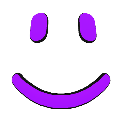 Purple Neon Smile Face (3D) | Roblox Item - Rolimon's