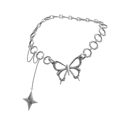 (Necklace)Fluttering Charm Silver | Roblox Item - Rolimon's