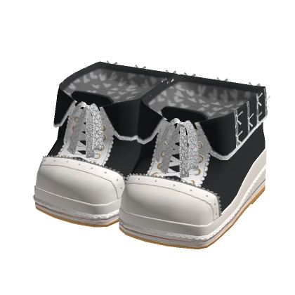 🍀Cute Lace Sneaker Shoes (Black) | Roblox Item - Rolimon's