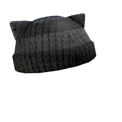 Kitty Knit Beanie (Black) | Roblox Item - Rolimon's