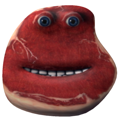 E E Ei ฉันอยู่ในวันหยุดสเต็ก Meme Head - Roblox