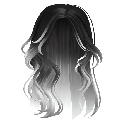 Natural Messy Layered Anime Hair Black to White | Roblox Item - Rolimon's
