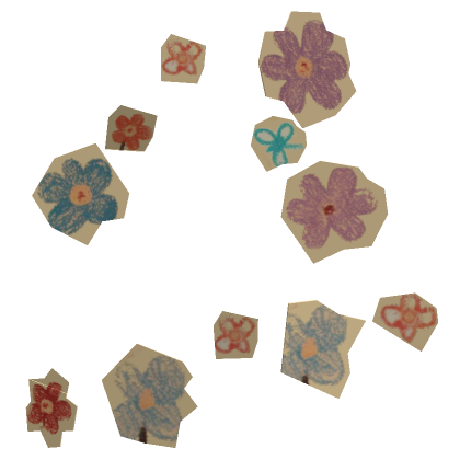 Paper Vintage Flower Crayon Weirdcore Aura | Roblox Item - Rolimon's