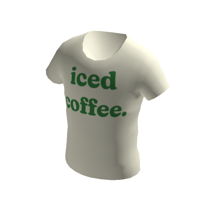 Threadless Iced Coffee Retro Typography T-Shirt | Roblox Item - Rolimon's