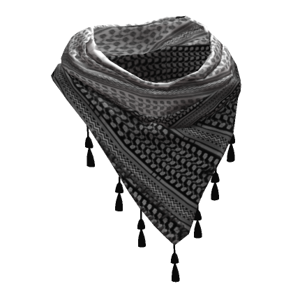 Palestinian Keffiyeh Scarf - Black - Boy Rig | Roblox Item - Rolimon's
