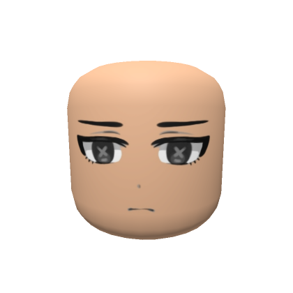 Dark Anime Face Head - Pastel Brown | Roblox Item - Rolimon's