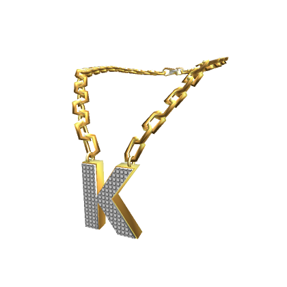 Gold Letter "K" Chain - 3.0 woman Initial Necklace | Roblox Item ...