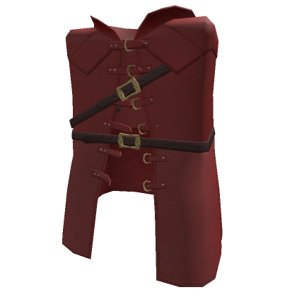 Gabardina de cuero de fantasía rojo oscuro - Roblox