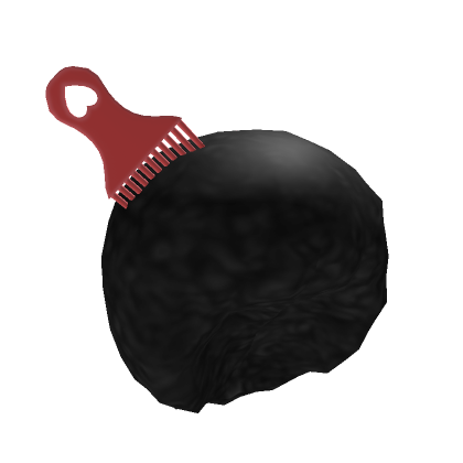 Afro Black Hair Cute Heart Fork Comb | Roblox Item - Rolimon's