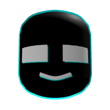 [FREE LIMITED] Black Head With Turquoise Outline | Roblox Item - Rolimon's