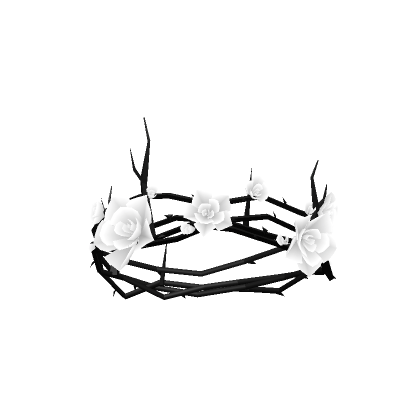 Black & White Thorn Rose Crown | Roblox Item - Rolimon's